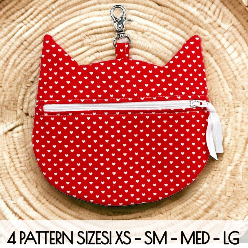 Purse Pouch Zipper Cat Handmade - Etsy