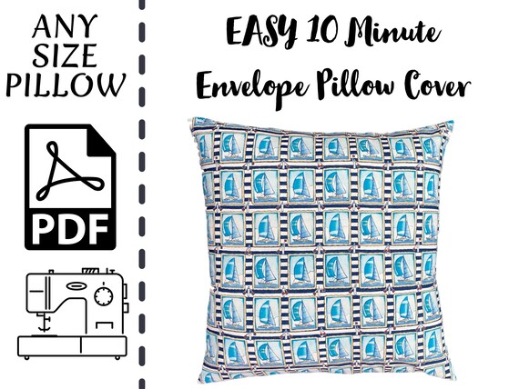 EASY 10 Minute Envelope Pillow Cover Sewing Tutorial Sew - Etsy