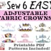 King Fabric Crown Sewing Pattern & VIDEO Tutorial | Printable PDF ...