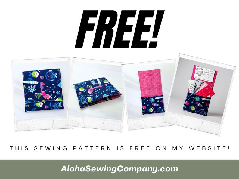 FREE Fabric Card Wallet Sewing Pattern & VIDEO Tutorial | Beginner ...