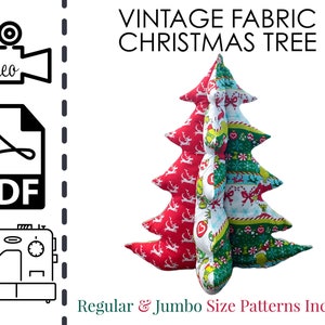 Plush Fabric Christmas Tree Sewing Pattern & VIDEO Tutorial - Etsy