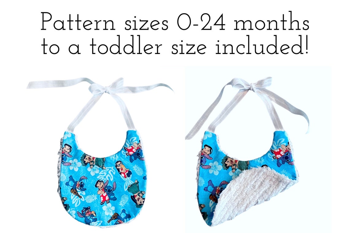 Baby and Toddler Tie Bib Sewing Pattern & VIDEO Tutorial - Etsy