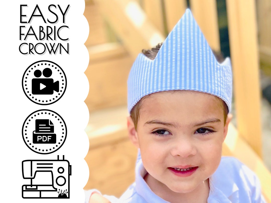 Traditonal Fabric Crown Sewing Pattern & VIDEO Tutorial | Printable PDF ...