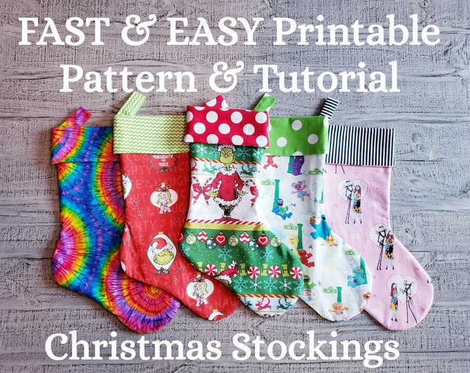 Christmas Stocking Pattern PDF FREE Big Bow Pattern, Holiday Decor ...