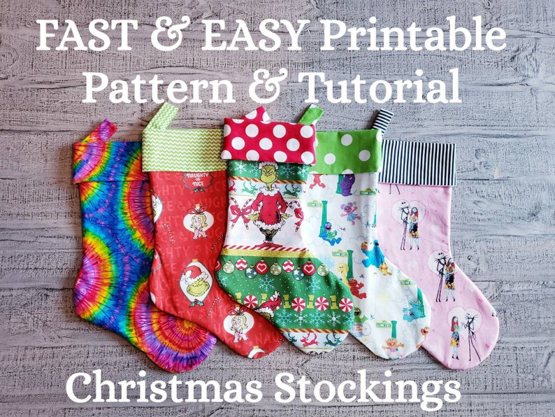 EASY Beginner Christmas Stocking Sewing Pattern and Tutorial - Etsy