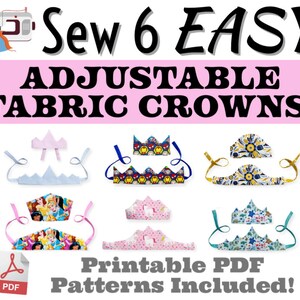 Queen Fabric Crown Sewing Pattern & VIDEO Tutorial | Printable PDF ...
