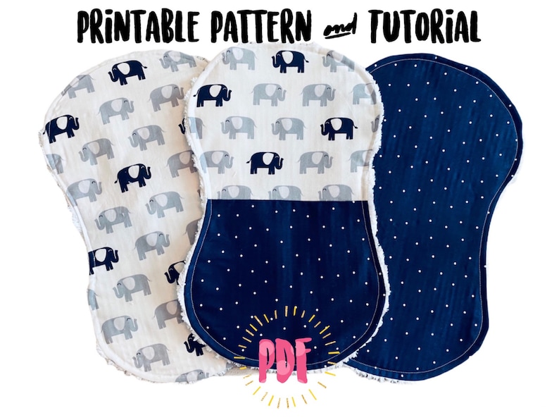 Learn to Sew an EASY Burp Cloth | DIY Tutorial | How to | Newborn Sewing Pattern | Drool Rag ...