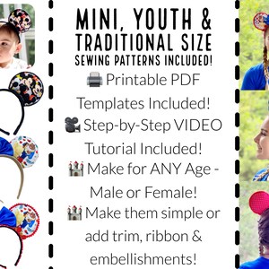 BESTSELLER Mouse Ears Sewing Pattern Template & Video Tutorial | PDF ...
