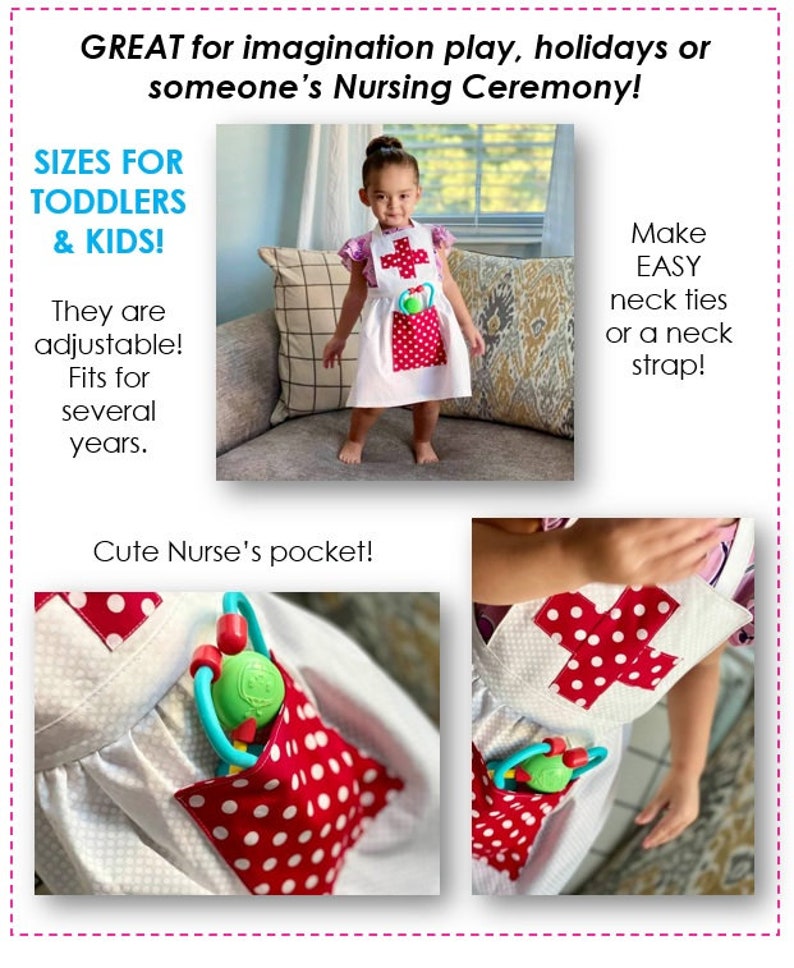 Learn to Sew a Nurse Apron Costume Sewing Project How to - Etsy