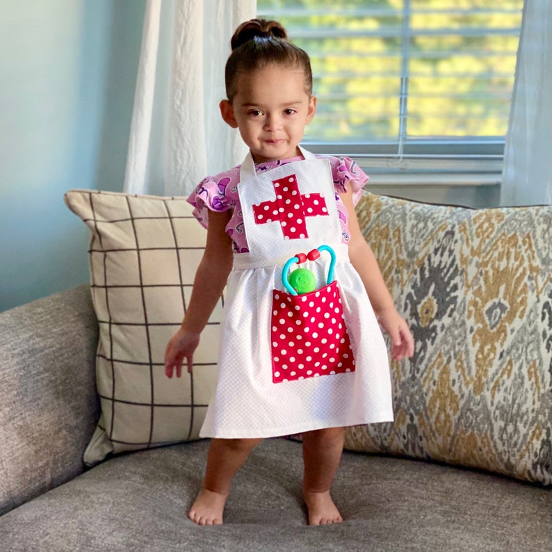 Learn to Sew a Nurse Apron Costume Sewing Project How to - Etsy