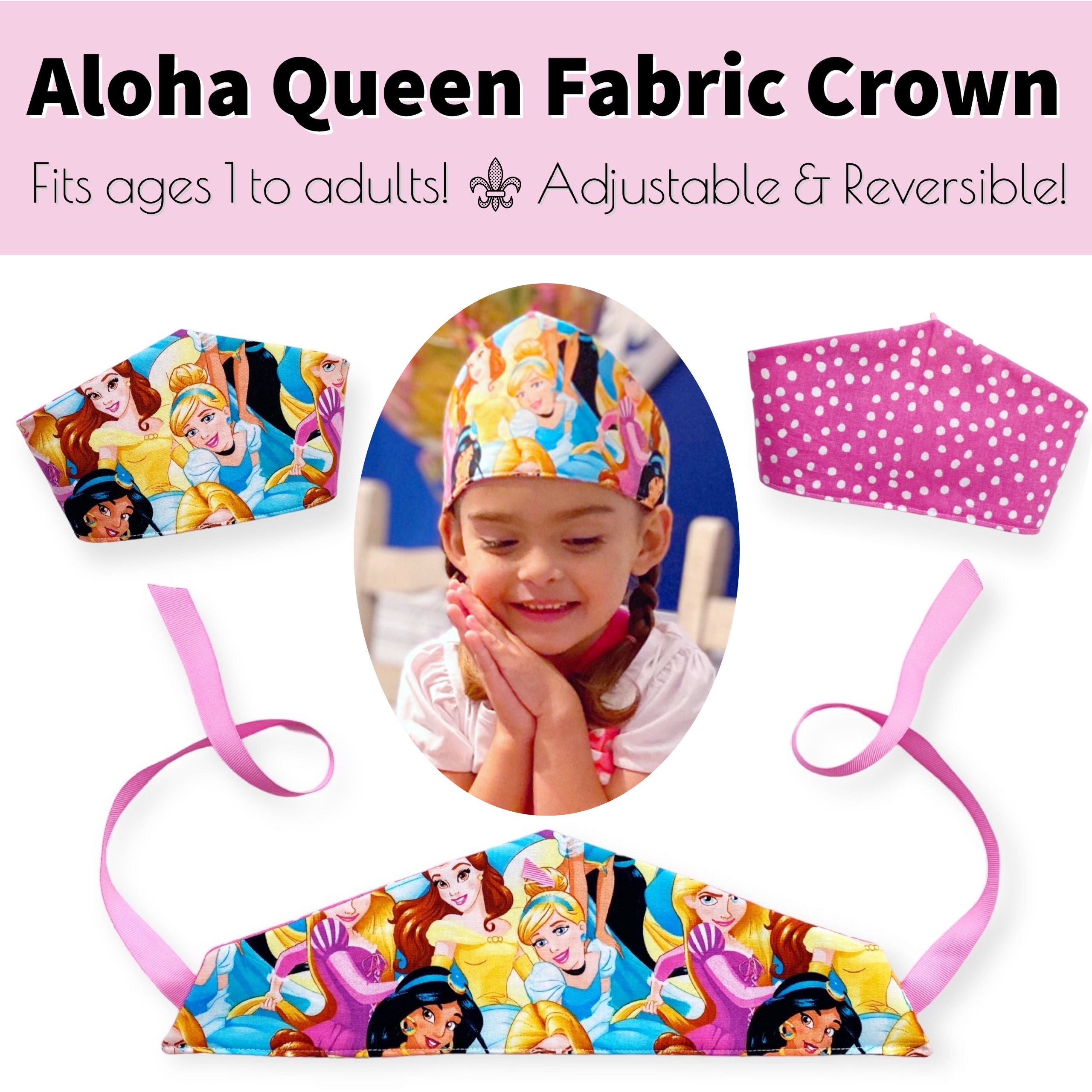 Princess Fabric Crown Sewing Pattern & VIDEO Tutorial | Printable PDF ...