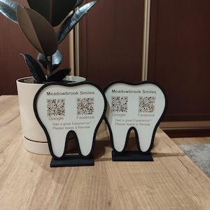 Tooth QR Code Sign: Custom Social Media Display for Dentist Office - Etsy