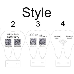Dentist Qr Code, Custom Qr Code, Tooth Qr Code, Small Business Signs ...