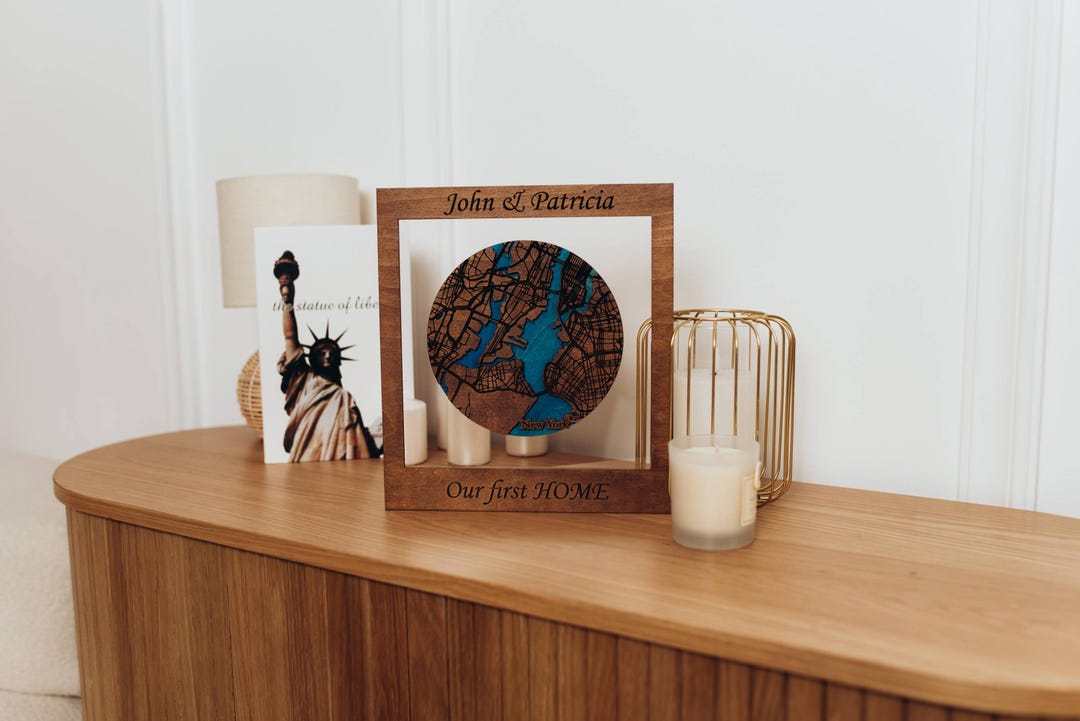 Custom City Map Gift - Personalized Anniversary Present With ...