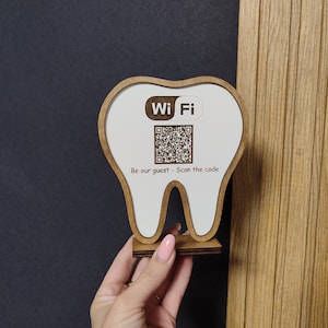 Tooth QR Code Sign: Custom Social Media Display for Dentist Office - Etsy