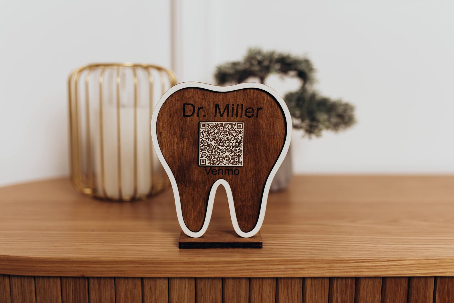 Personalized Wood QR Code Sign: Dentist Office Decor - Etsy