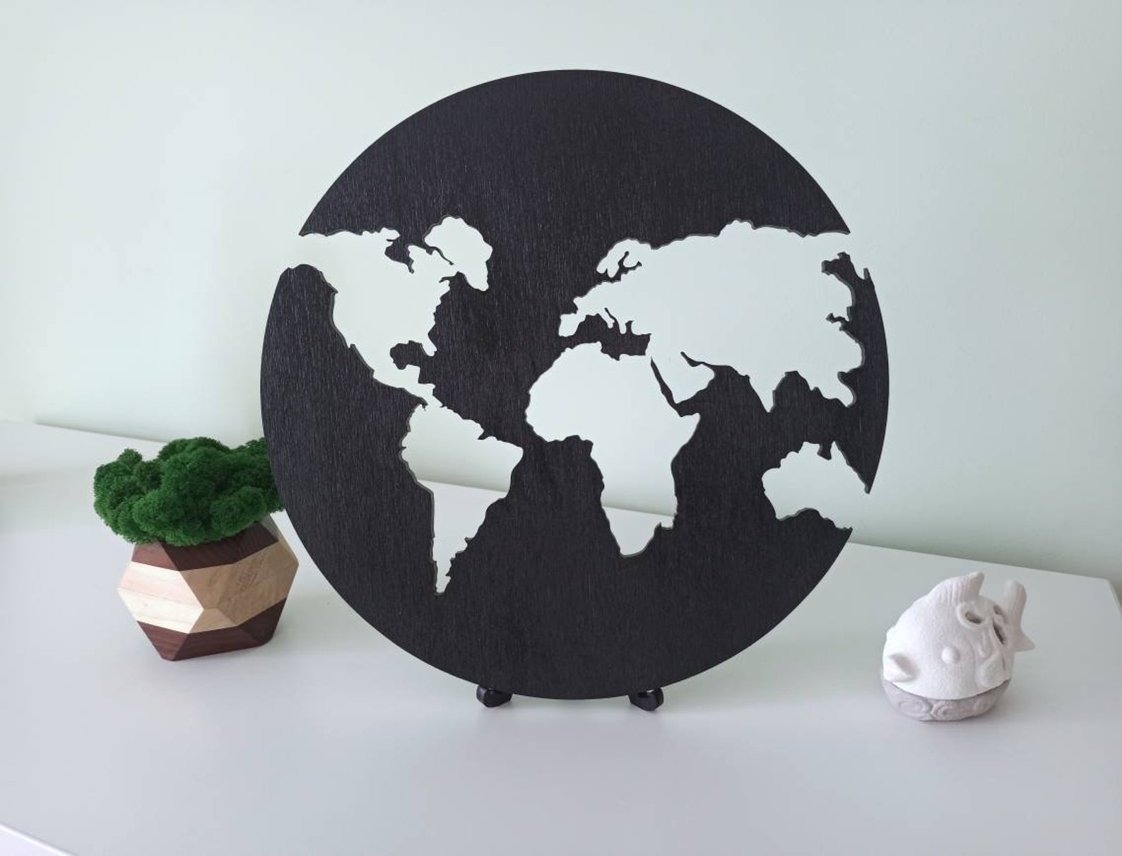 Wooden World Map 5th Anniversary Gift Custom Wood Map Table - Etsy