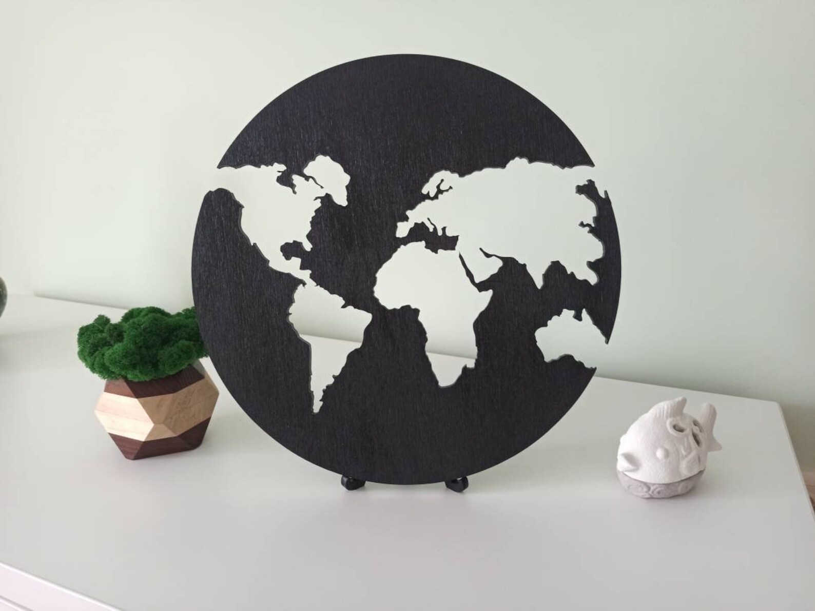 Wooden World Map 5th Anniversary Gift Custom Wood Map Table - Etsy