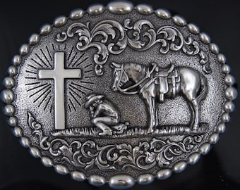 Cowboy Belt Buckle Cross - Etsy
