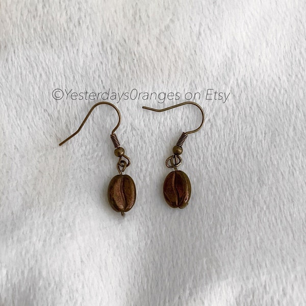 Coffee Bean Earrings - Etsy