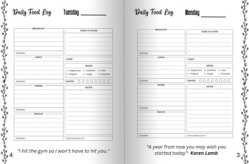 Ultimate Food and Fitness Digital Journal | Meal Planner, Workout ...