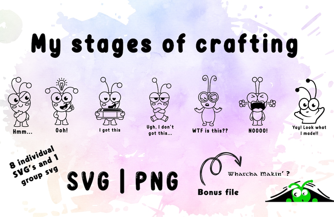 Stages of Crafting SVG PNG Design Cricut Cutie Digital - Etsy