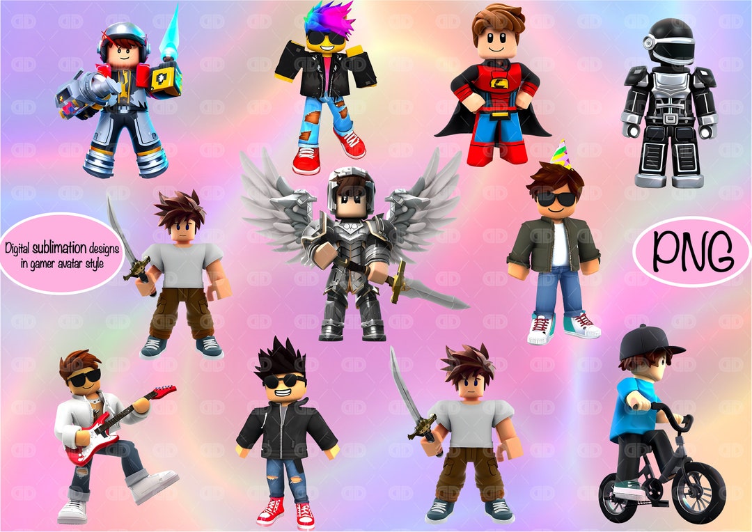 Gamer Style Avatars PNG Clipart Bundle Sublimation Designs - Etsy New ...