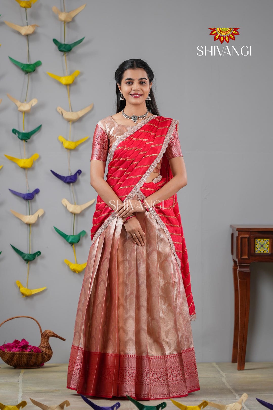 Shivangi Clothing Spiral Tree Traditional Half Saree | Lehenga for ...