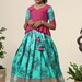 Satin Rose Bunch Pattu Pavadai for Girls Green Festive - Etsy
