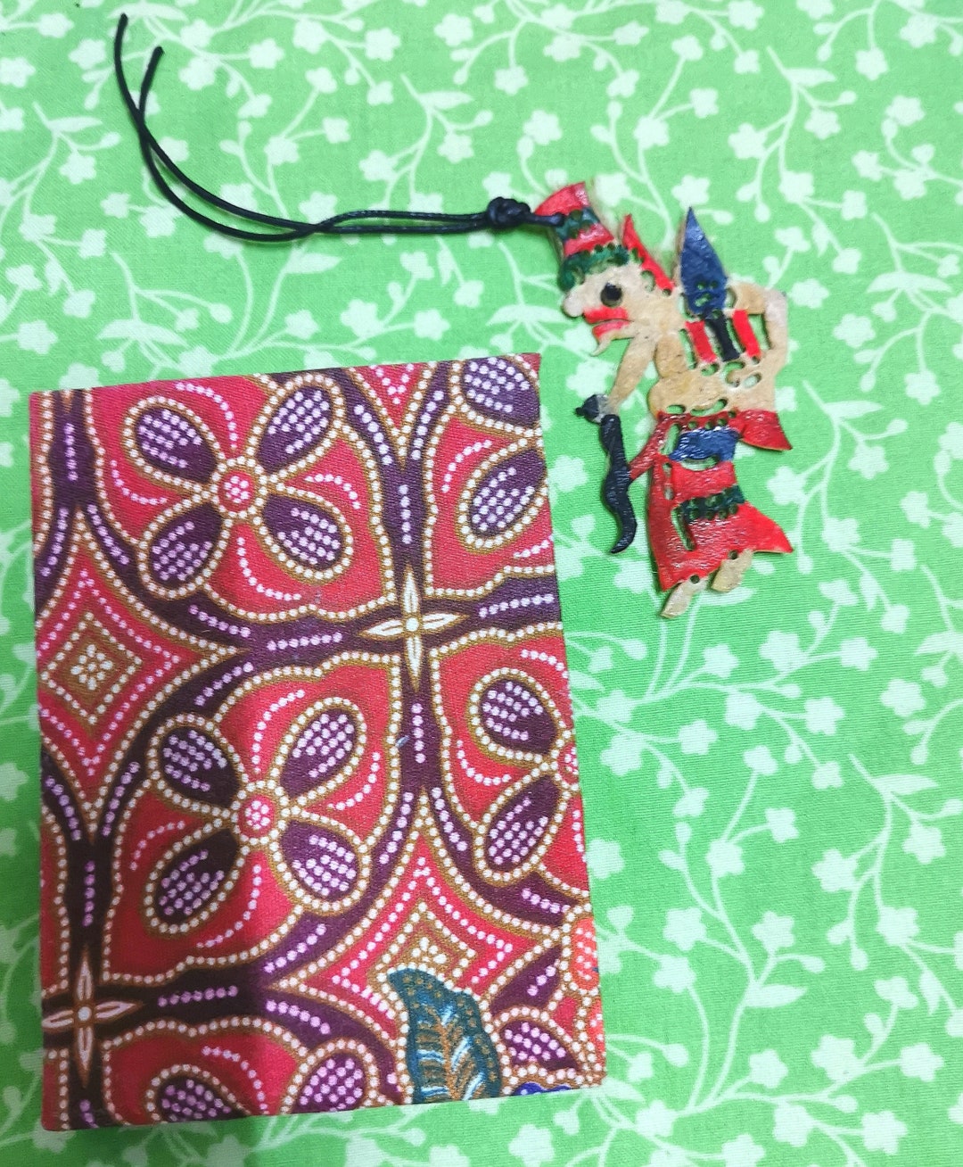 Handcrafted Thai Batik Notebook With Shadow Puppet Bookmark - Etsy