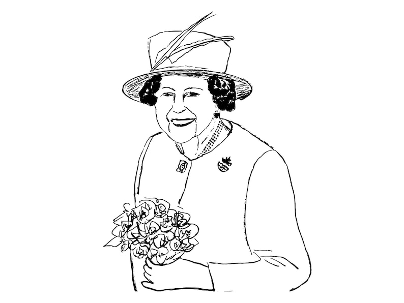 Queen Elizabeth Printable Queen Elizabeth SVG Queen Elizabeth ...