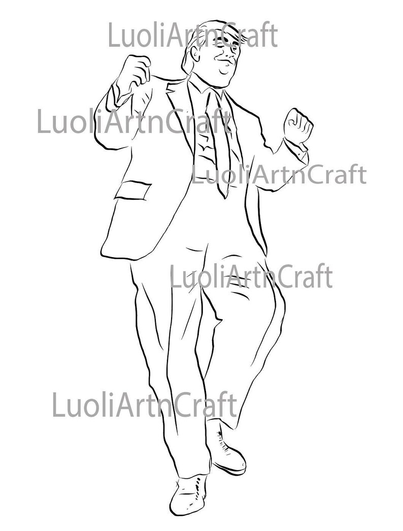 Dancing Trump Vector, SVG PNG, Funny Trump, Funny Trump Gift, 2024 Gift ...