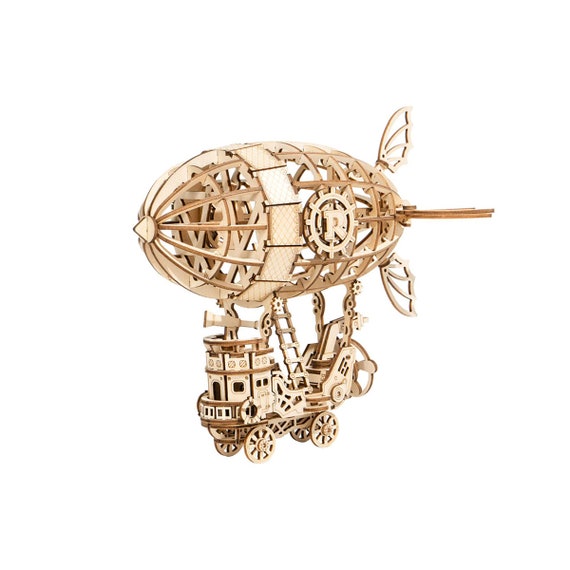 Airship 3D Wooden Puzzle Toy Model Kits to Build Dirigible DIY | Etsy