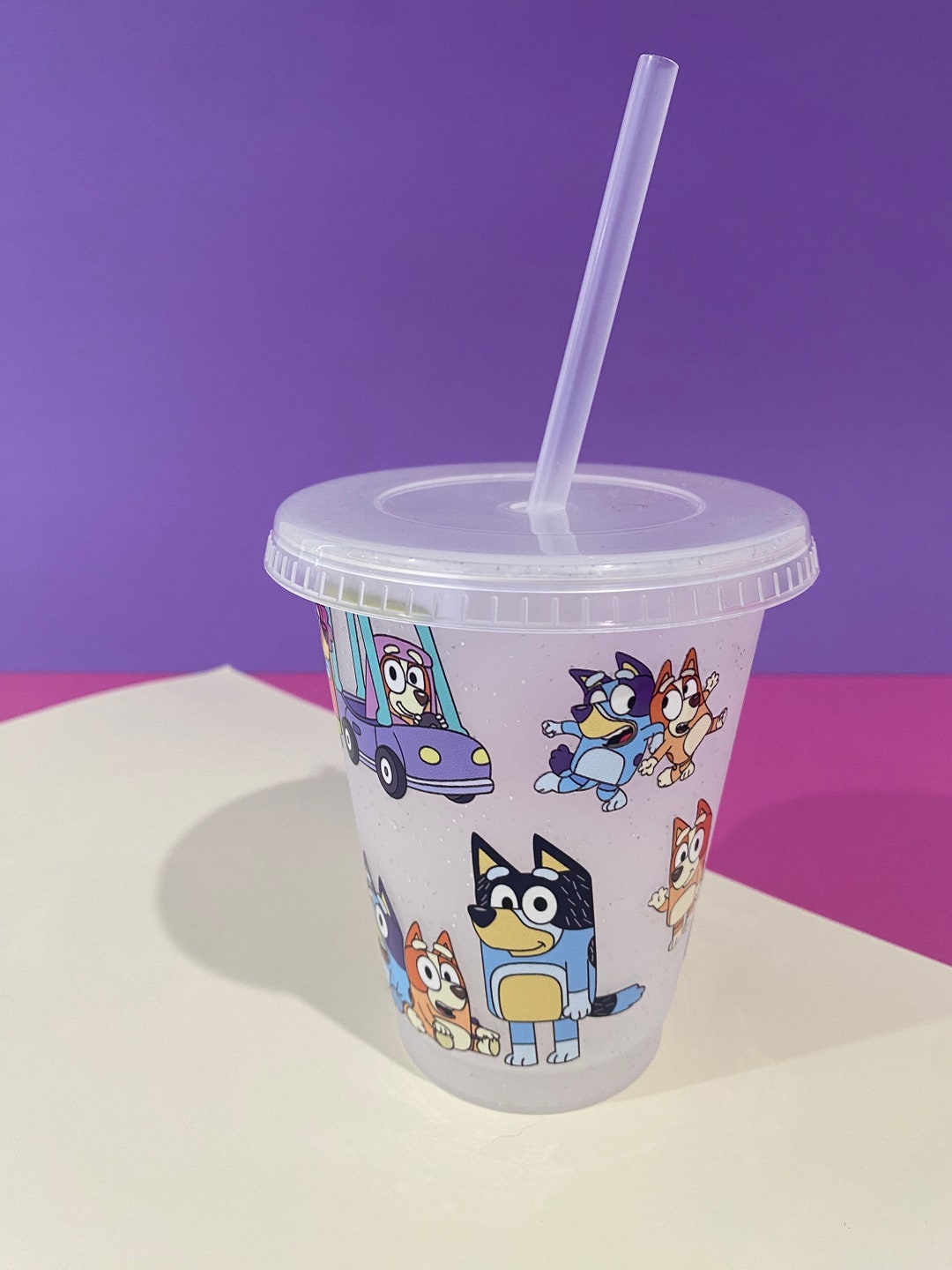 Bluey Cup Sippy Cup Kids Cup Small Plastic Cup Cartoon Cup Takeaway Cup ...