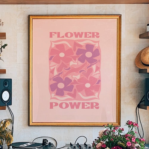 Flower Power Hippie 60s Decor Retro Home Decor Retro 60s - Etsy