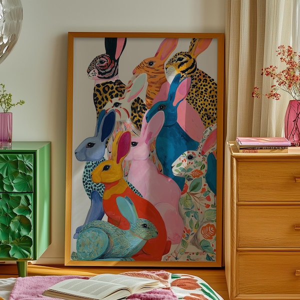 Funky Rabbit Art - Etsy UK