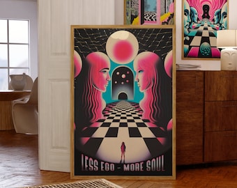 Retro Wall Art, 70s Wall Art, Psychedelic Poster, Psychedelic Art, Aura ...