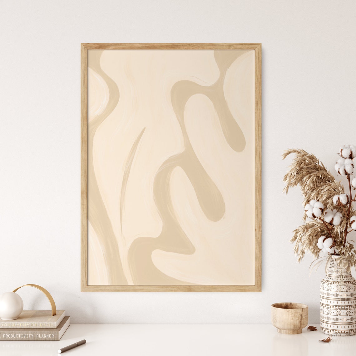 Neutral Boho Decor Boho Art Prints Minimalist Art Beige | Etsy