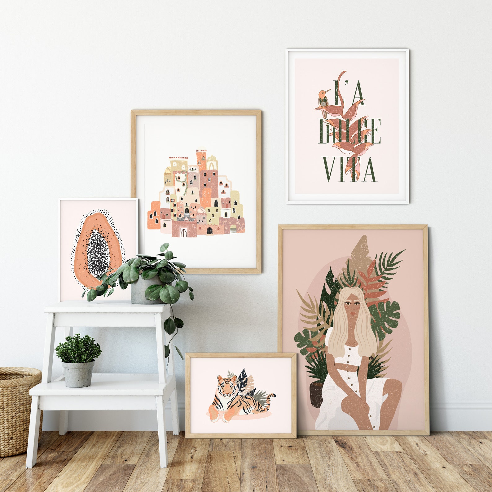 Gallery Wall Set Boho Bedroom Decor Gallery Wall Bundle | Etsy