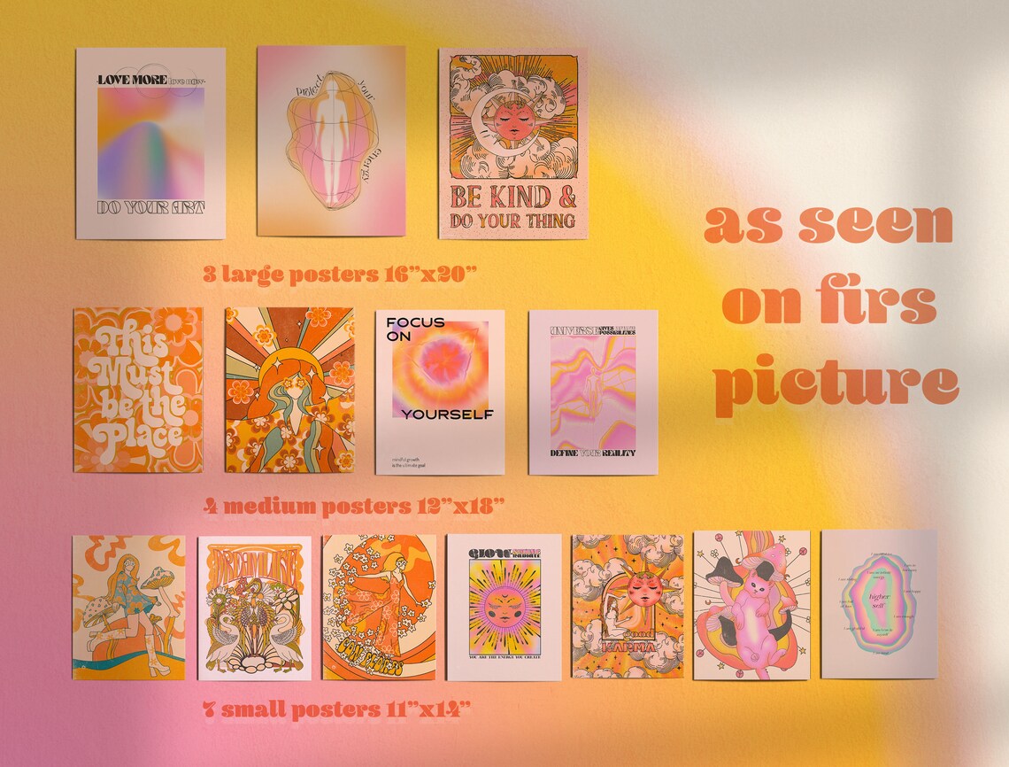 Collage Kit 70s Aesthetic Collage Kit Set of Posters Retro - Etsy