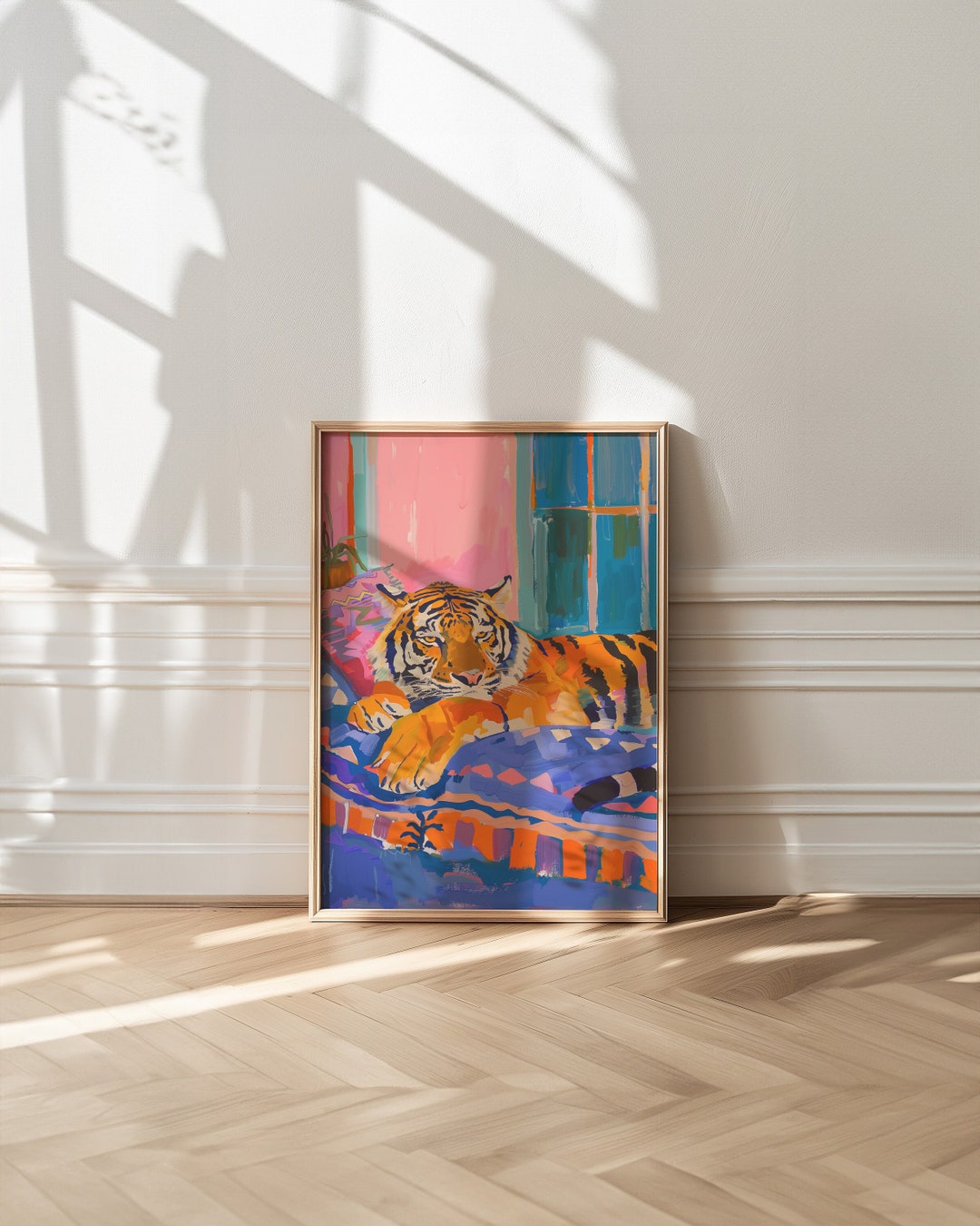 Tiger Poster, Maximalist Decor, Trendy Art Prints, Kitsch Decor, Tiger ...