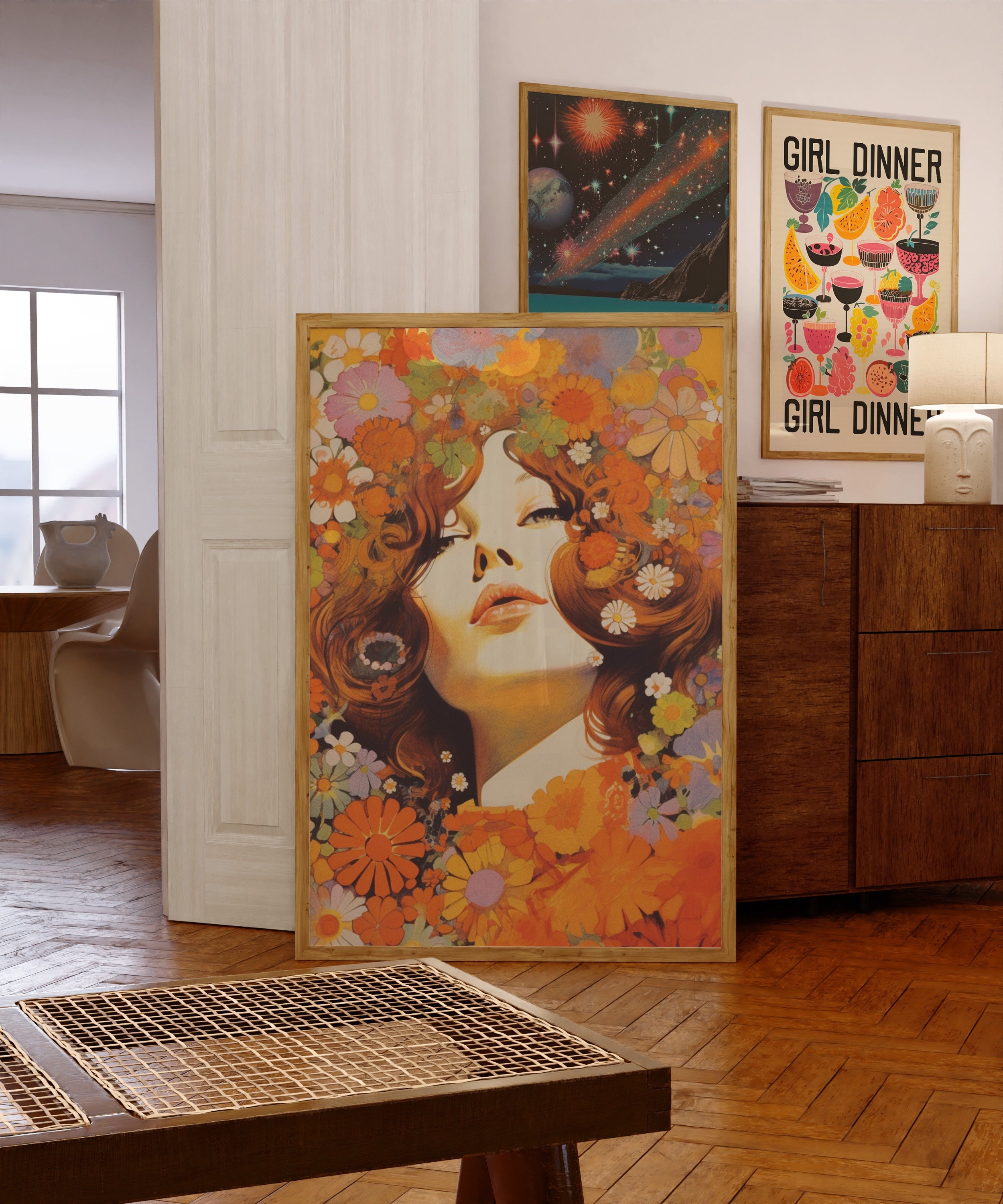 70s Flower Child Art Print: Psychedelic Retro Home Decor - Etsy