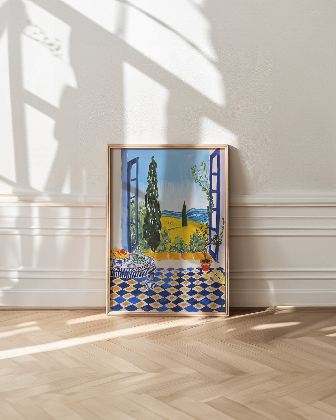 Matisse Window Art, Summer Home Decor, Greece Print, Costal Decor ...