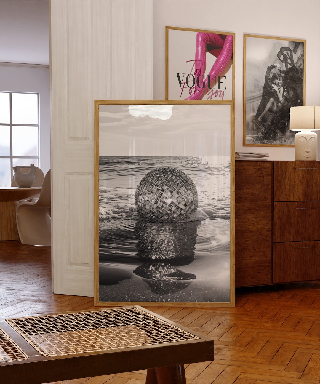 Disco 70s Party Wall Art Funky Disco Ball Poster Retro Vintage Print ...