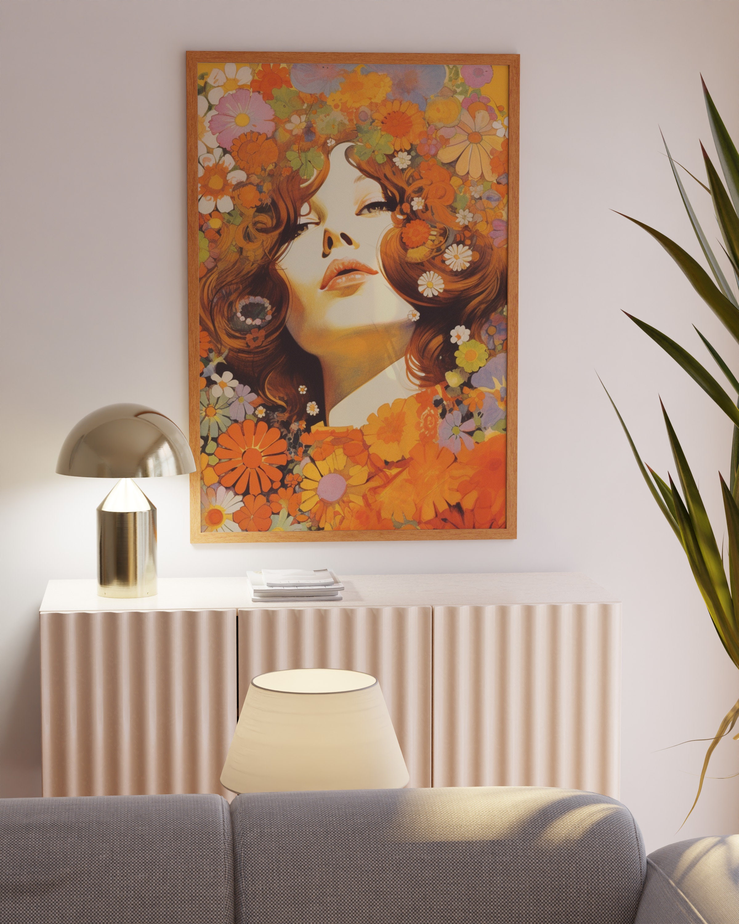 70s Flower Child Art Print: Psychedelic Retro Home Decor - Etsy