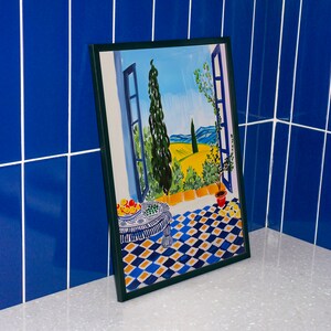 Matisse Window Art, Summer Home Decor, Greece Print, Costal Decor ...