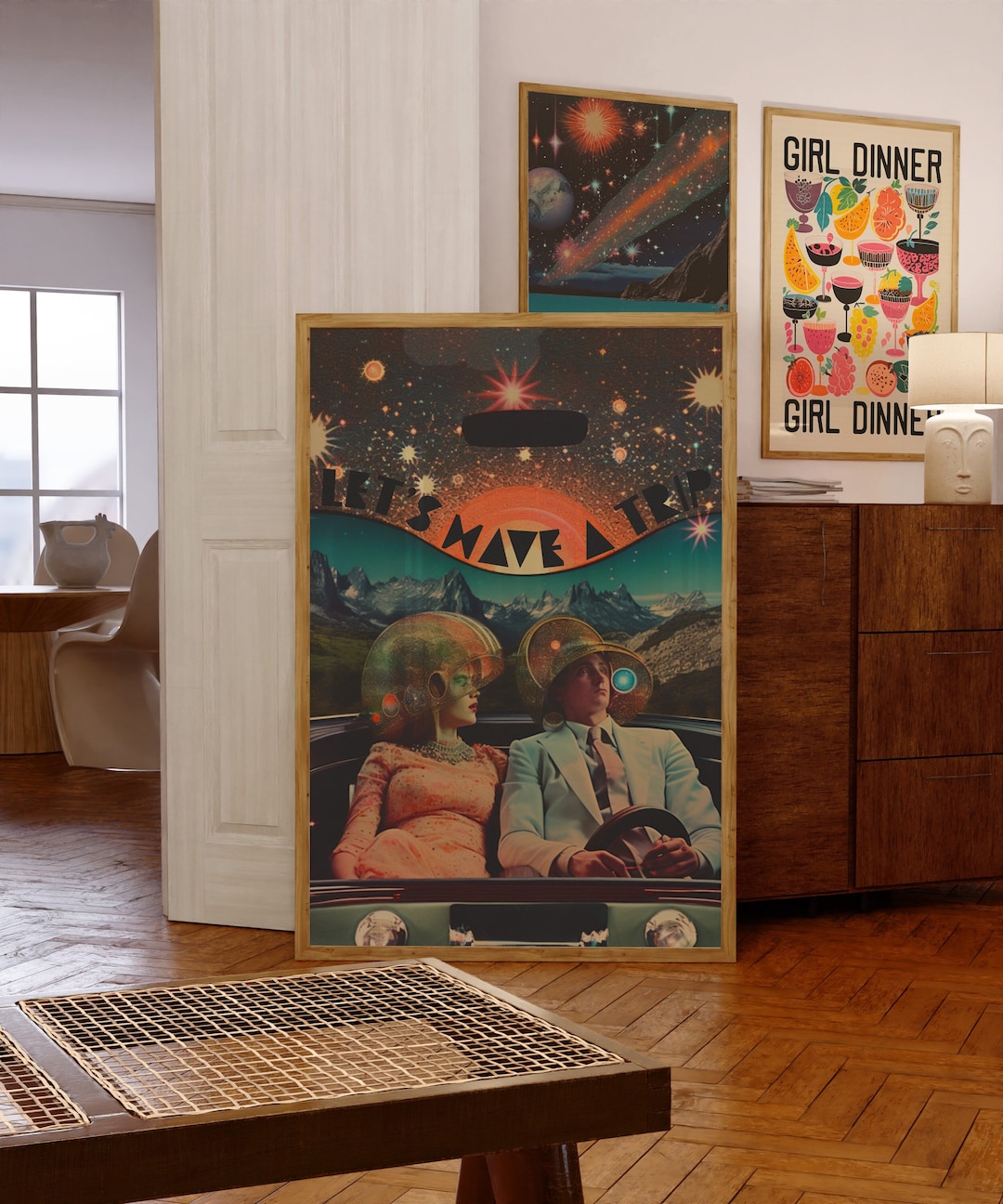 Tripy Decor, Collage Poster, Retro 70s Home Decor, 70s Decor, Retro 70s ...