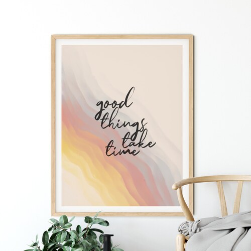 Boho Art Prints Boho Quote Art Print Life Quote Good Things - Etsy