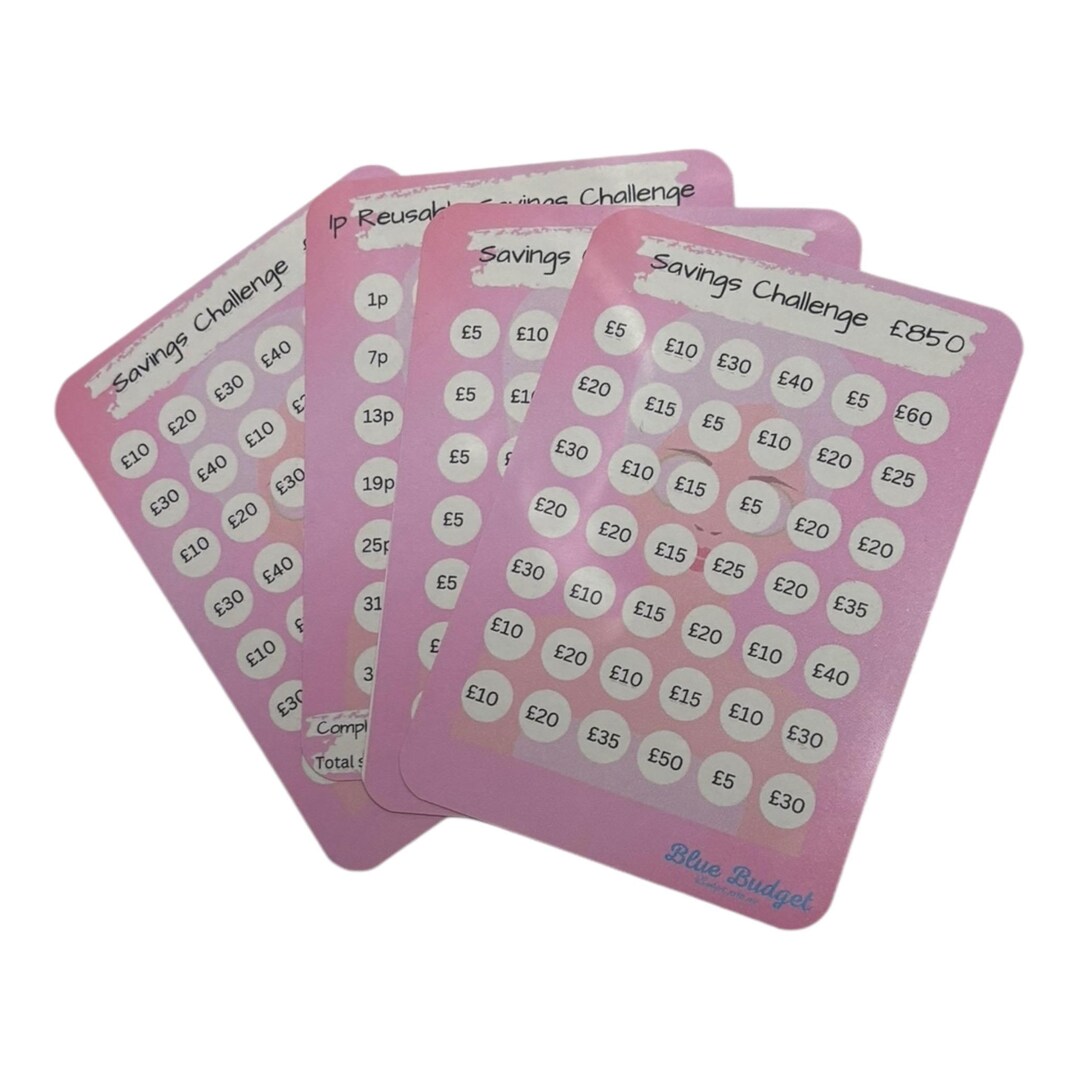 Pink Pamper Pack of 4 Tin Stickers Money Saving Mini Laminated - Etsy UK