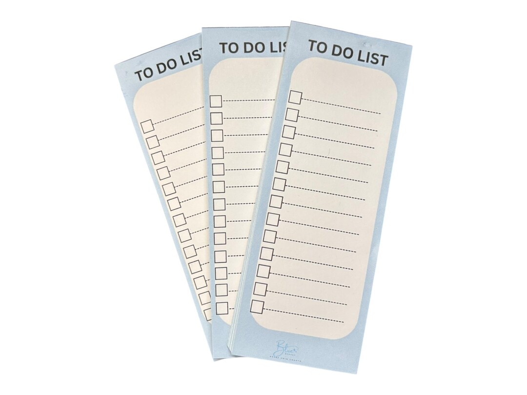Blue Handmade to Do List Notepad: Slim Daily Planner (6.7cm X 18cm) - Etsy